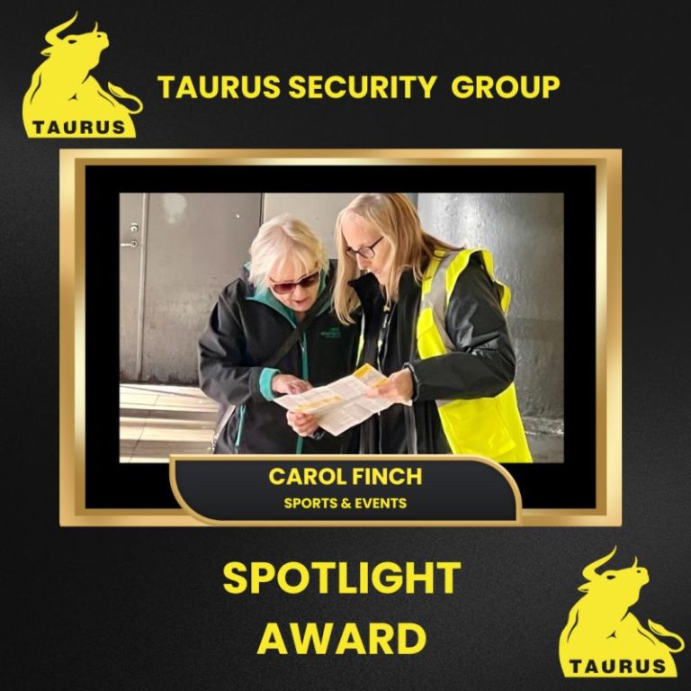 Carol wins our Spotlight Award – Taurus Security Group